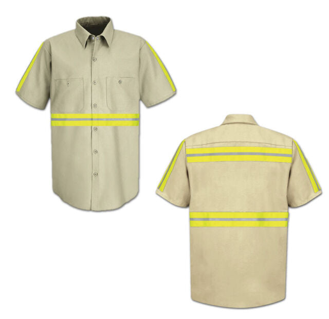 Aramark Enhanced Visibility Short-Sleeve Work Shirt – recycledworkapparel
